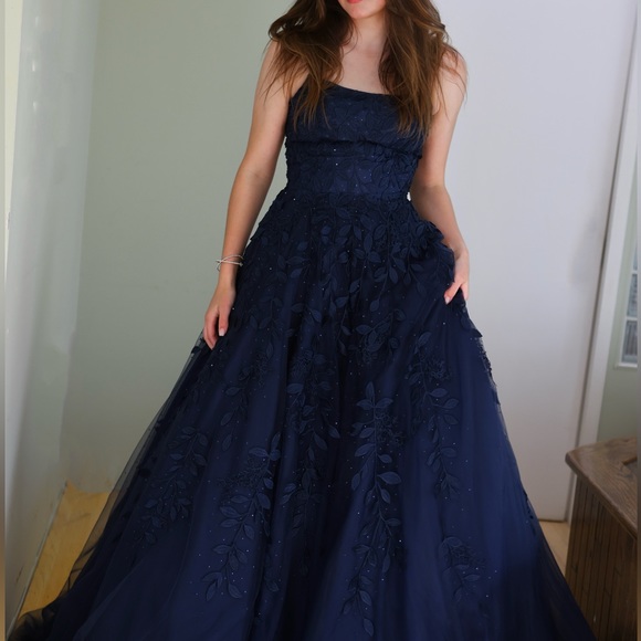 Amarra | Dresses | Navy Blue Aframe Amarra Gown | Poshmark